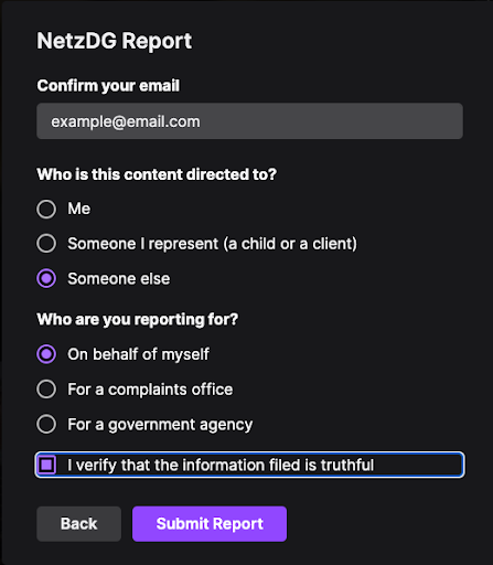 NetzDG Transparency Report